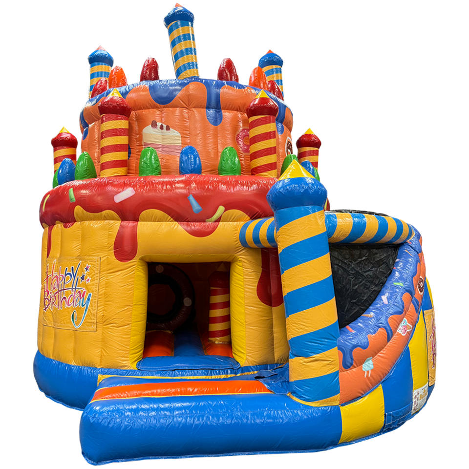 birthday cake with SLIDE - Boing Inflatables